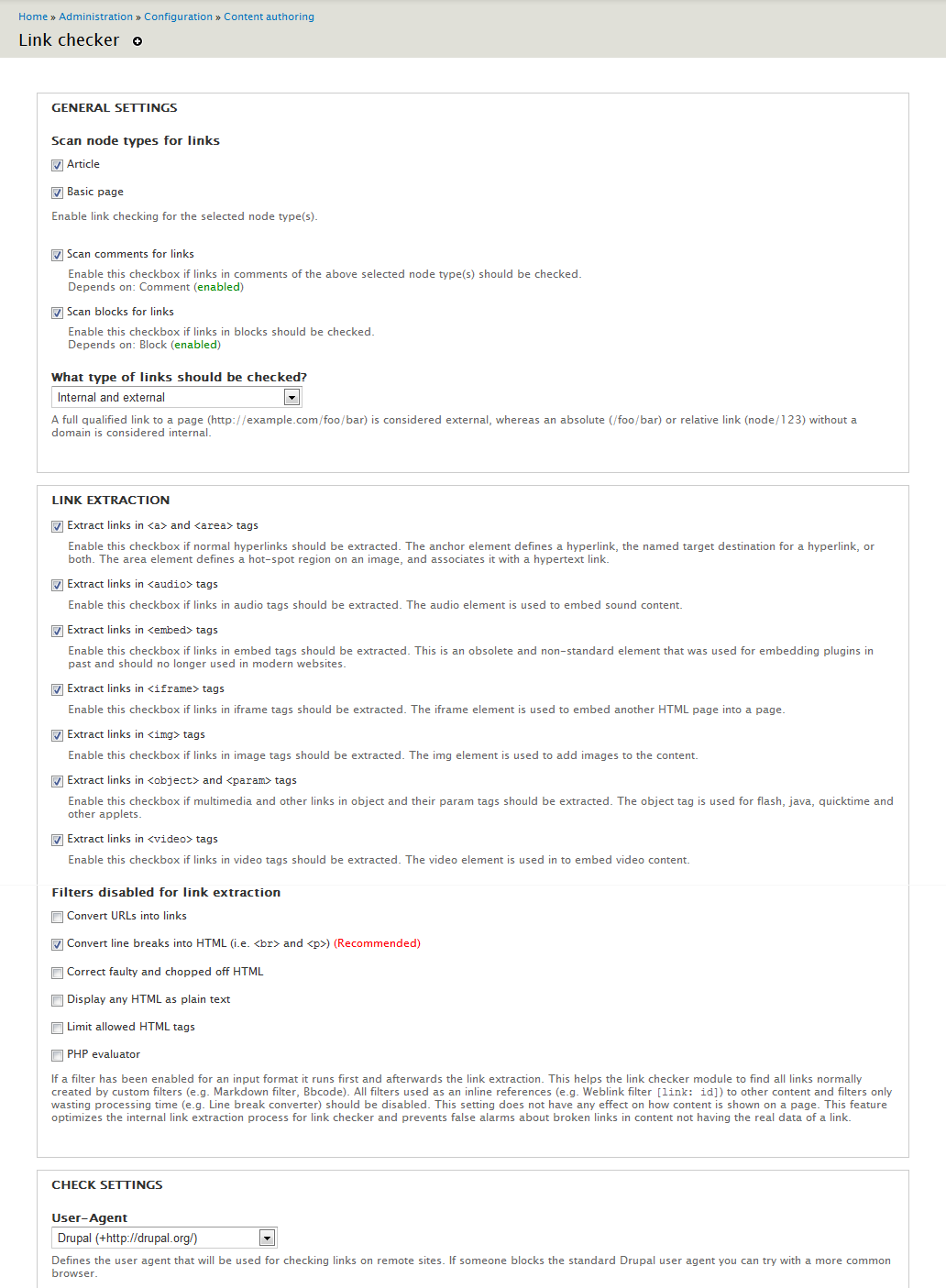 Link checker | Drupal.org
